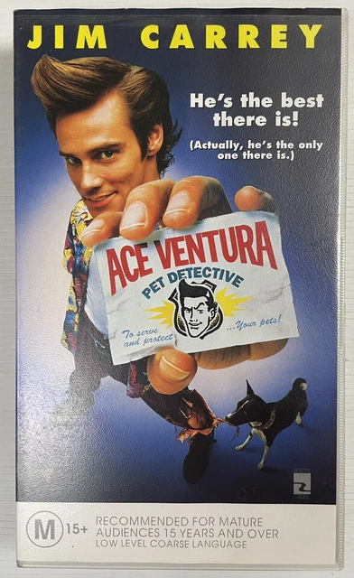ACE VENTURA PET Detective VHS Jim Carrey Video Cassette Tape PAL M15 ...