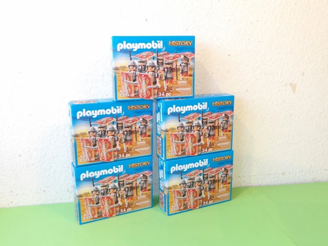 PLAYMOBIL 5393 ROMAINS Romans 6 Légionnaires Avec Armes Et Boucliers ...