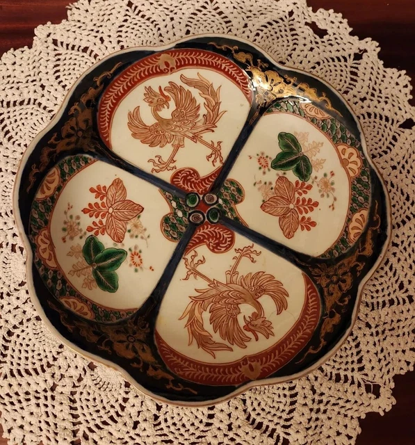 VINTAGE 19TH CENTURY Antique Japanese Pottery 9" Imari Charger Plate ...