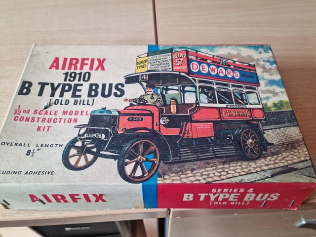 AIRFIX 1910 B-TYPE Bus Series 6 Complete Model Type 5 Scale 1/32 1975 ...