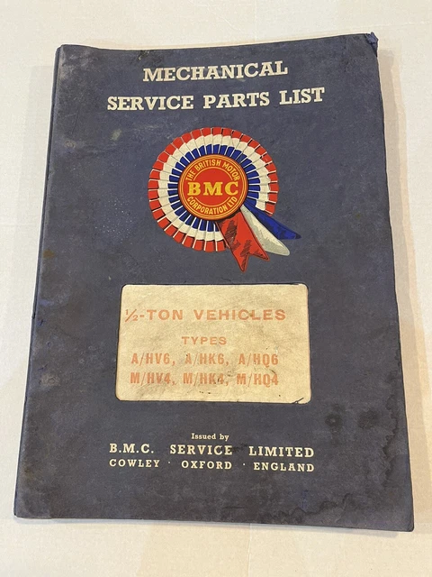 BMC - MECHANICAL Service Parts List for 1/2 Ton Vehicles - Issue 5 ...