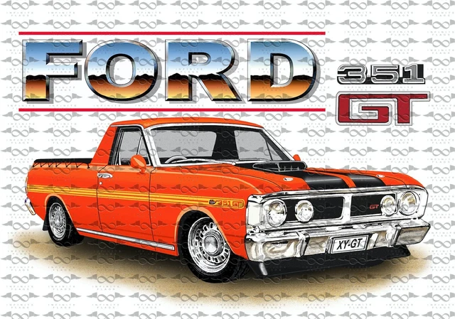 FORD FALCON XY GT Ute RED flag/banner 150cm x 90cm NEW $39.95 - PicClick AU