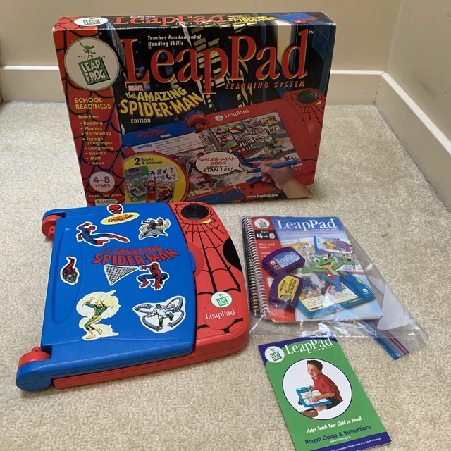 LEAPPAD LEARNING SYSTEM Amazing Spider-Man Edition 2 Books Cartridges ...