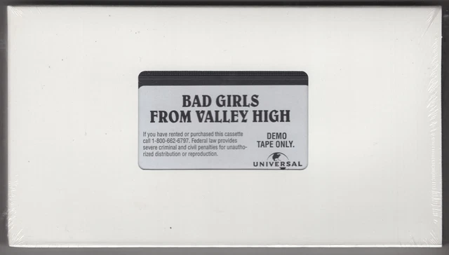 BAD GIRLS FROM Valley High (Sealed VHS Screener w/ Watermarks) Never On ...
