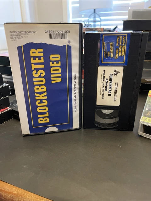 ORIGINAL BLOCKBUSTER VIDEO Store VHS Rental Clamshell Pumpkinhead II ...