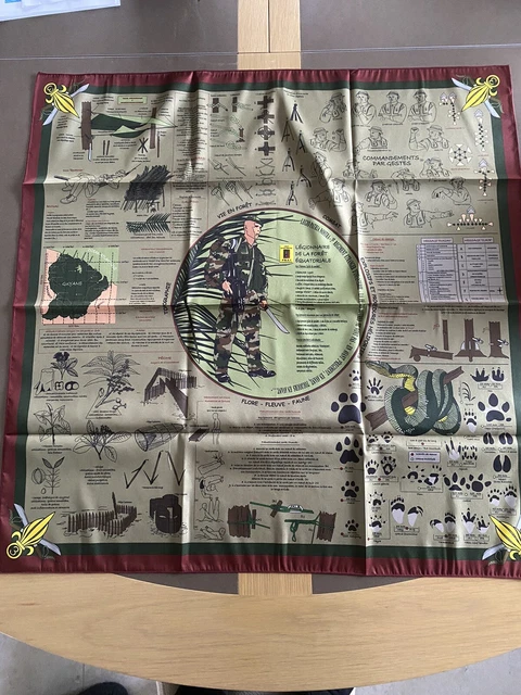 CARTE FOULARD EN Tissu Légion Étrangère 3ème REI CEFE Souvenir Neuf ...
