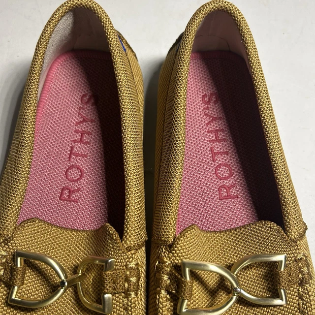 ROTHY'S THE DOUBLE Bit Driver Sesame Micro Check Size 7, Excellent Cond ...