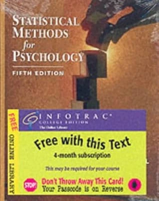 STATISTICAL METHODS FOR Psychology, Howell, David C., Used; Very Good Book EUR 26,73 - PicClick FR