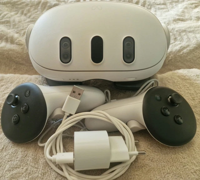 META QUEST 3 512GB VR-Headset Weiß, Inkl. OVP, Ladekabel und weiteren ...