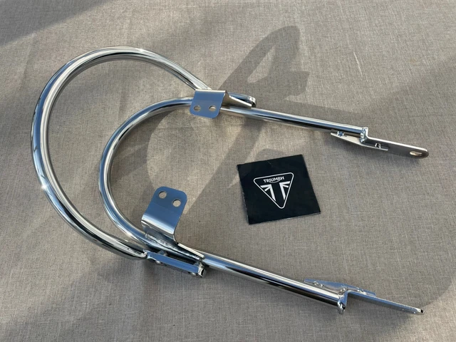 TRIUMPH BONNEVILLE 790/865 Carb & EFI REPLICA Chrome Grab Rail Kit ...