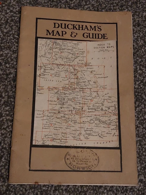 VINTAGE DUCKHAMS MAP and GUIDE of ENGLAND,WALES,SCOTLAND & LUBRICATION ...