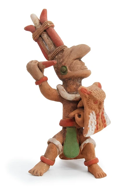 VINTAGE AZTEC INCA Mayan Mexico Folk Art Pottery Clay Figure Terracotta ...