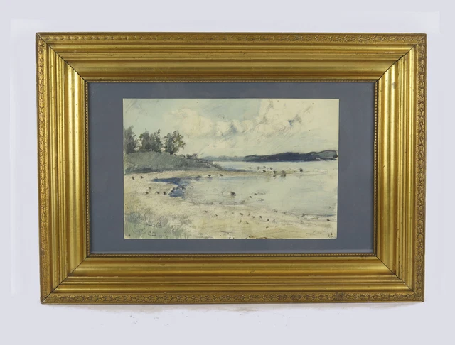 TABLEAU ANCIENNE PAYSAGE Danemark XIX Siècle Signé en Date Du 1897 ...