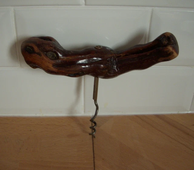 ANCIEN TIRE-BOUCHON MANCHE bois cep de vigne -Laurent Siret Rochefort S/L FRANCE EUR 9,00 ...