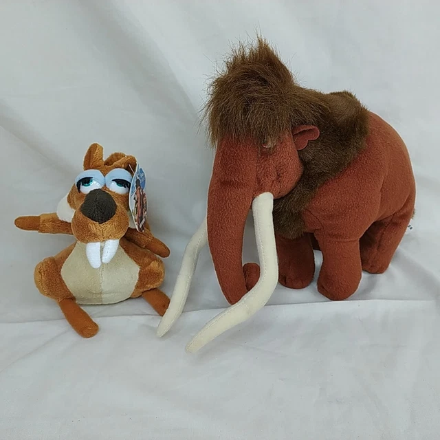 ICE AGE 2 Manny 2005 24 cm High & Ice Age 3 Scratte Plush with Tag 16 ...