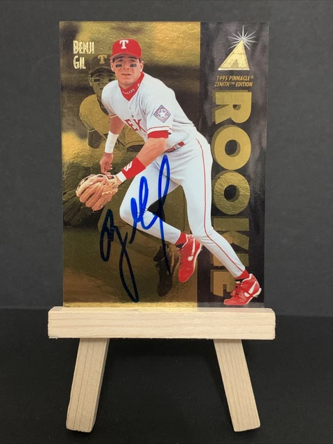 CARTE DE BASEBALL dédicacée signée Benji Gil 1995 PINNACLE ZENITH RC ...