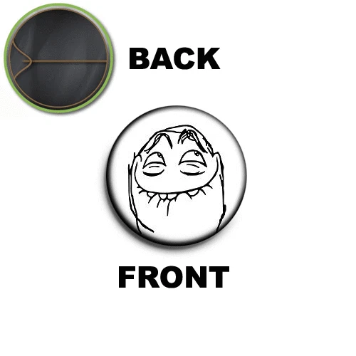 PIN SPILLA 2,5 CM 25 MM Meme PFFFTTTCHH Guy Troll Face EUR 1,00 ...