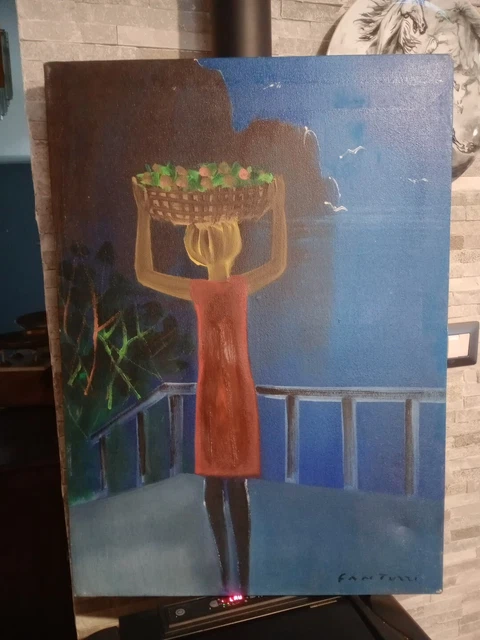 ELIANO FANTUZZI DIPINTO Olio Su Tela Quadro Firma Firmato LEGGI ...