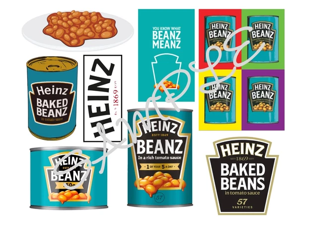 HEINZ BEANS THEMED Edible Icing Sheet A4 Cake Toppers £5.50 - PicClick UK