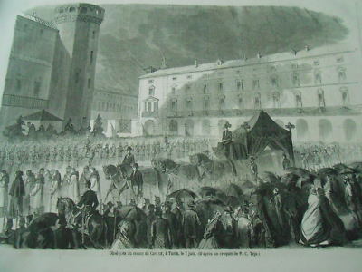 ENGRAVING 1861-OBSÈQUE THE Count of Cavour in turin £5.91 - PicClick UK