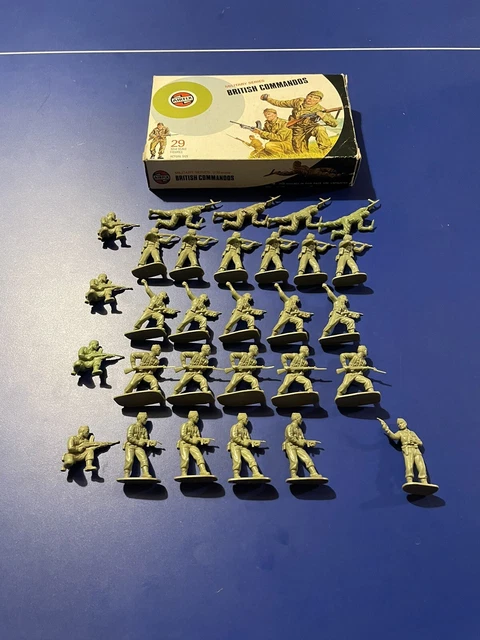 AIRFIX TOY SOLDIERS Boxed British Commandos 1/32 Scale WW2. Full Set. £ ...