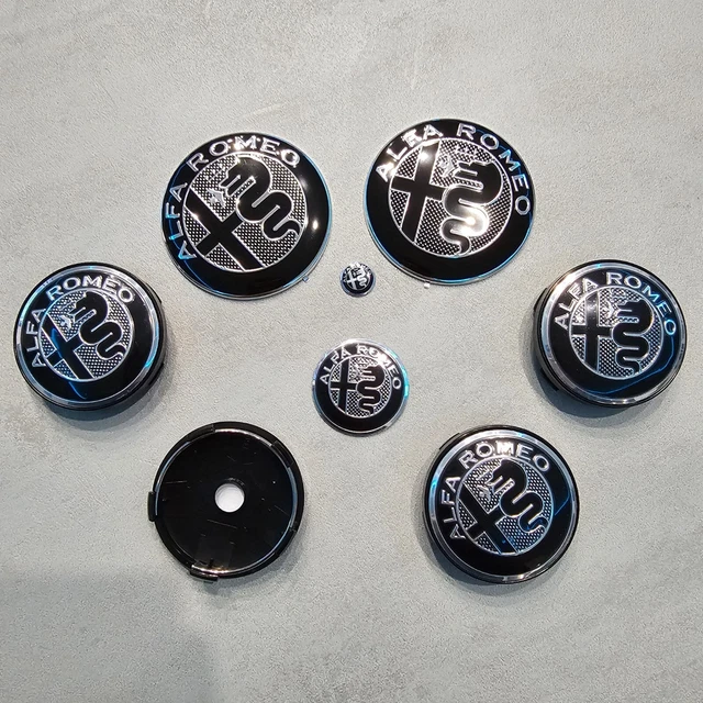 COMPLETE LOGOS KIT New Black GTAM Giulia 2023 Alfa Romeo Giulietta ...