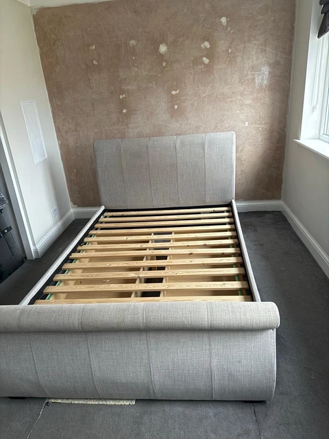 DREAMS GREY FABRIC double Bed Frame With Underdrawers £47.50 - PicClick UK
