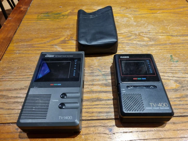 VINTAGE CASIO TV-1400 & TV-400 LCD Pocket Colour Televisions £8.99 ...