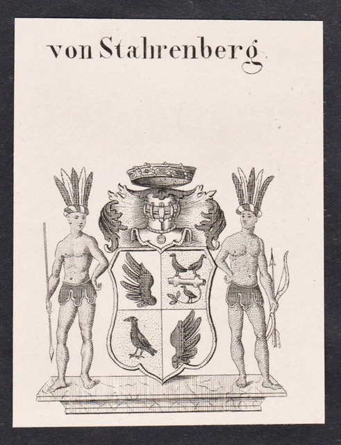 STAHRENBERG BLASON HÉRALDIQUE Généalogie Gravure 1820 EUR 15,18 - PicClick FR