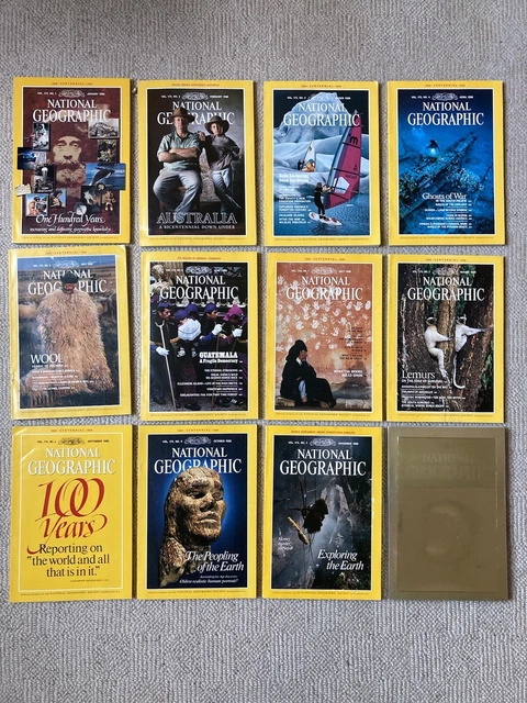 NATIONAL GEOGRAPHIC MAGAZINE 1988 Centennial Edition, 12 Issue Bundle £ ...