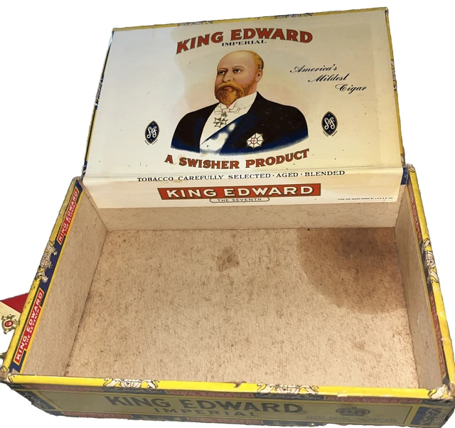 VINTAGE KING EDWARD the Seventh Imperial Mild Tobaccos Empty Cigar Box ...