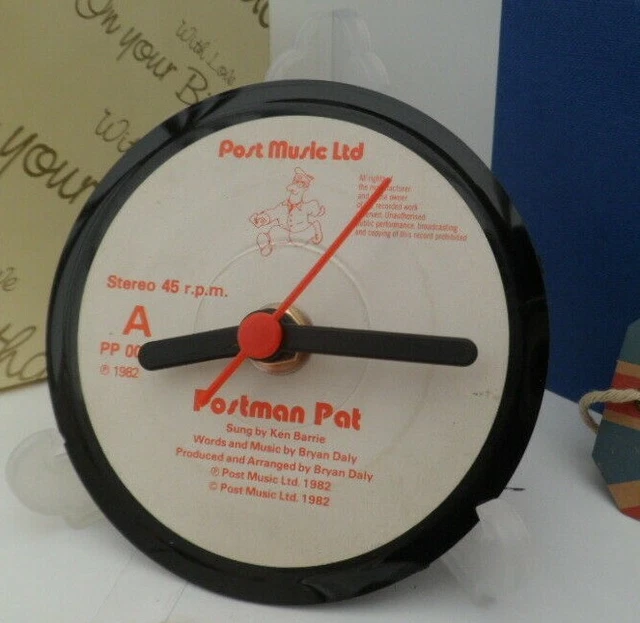 AN UPCYCLED ORIGINAL Vinyl Record 4" Desk CLOCK - POSTMAN PAT £17.85 ...