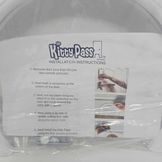 PET CAT DOOR 2 Way Interior Kitty Door Hidden Litter Box Small Medium ...