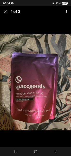 SPACEGOODS RAINBOW DUST V1.0 Coffee Flavour Adaptogen Blend 240gr 40 ...