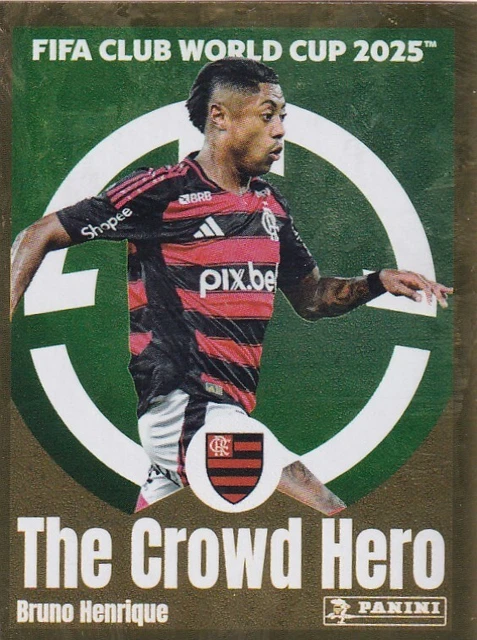 PANINI 2025 FIFA Club World Cup 25 Sticker No. 208 Bruno Henrique Crowd ...
