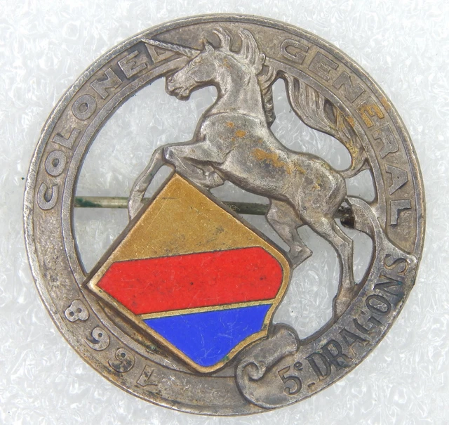 FRANCE MILITARY INSIGNIA Cavalry 5Th Regiment Of Dragons Dragon ...
