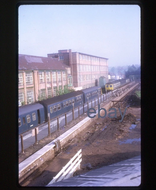 ORIGINAL 35MM SLIDE-VIEW of Redditch station w/ DMU's at Redditch ...