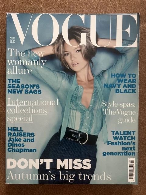 VOGUE UK MAGAZINE Kate Moss September 2005 Vintage British Fashion £14. ...