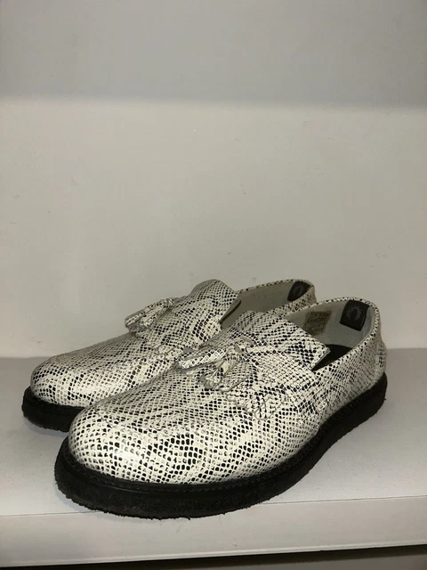 GEORGE COX X Fred Perry Loafers Python White And Black Print £32.99 ...