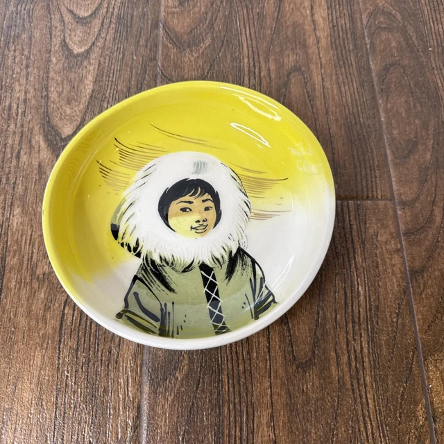MATTHEW ADAMS POTTERY Alaska Native Inuit Eskimo Bowl 6" Mother or ...