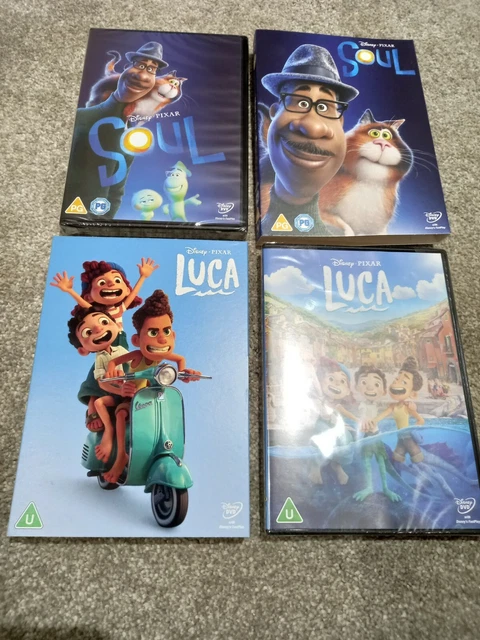 DISNEY PIXAR SOUL & Luca DVDs with O-Ring Slipcase Sleeves Sealed Num ...