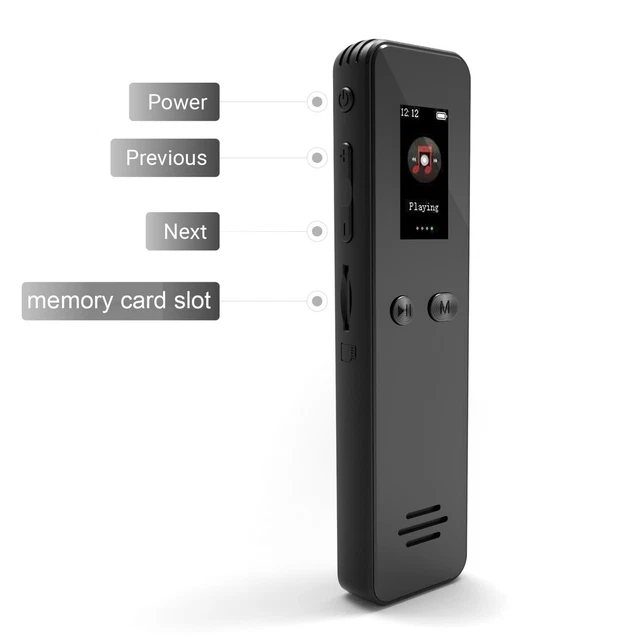 DIGITAL VOICE RECORDER With 0.96 Color Screen One-Key Recording 8Gb ...