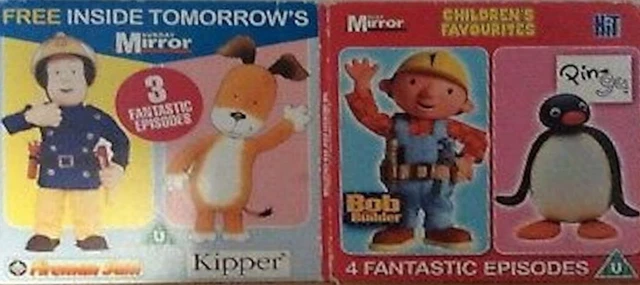 BOB THE BUILDER, PINGU, FIREMAN SAM, + KIPPER - 2 PROMO DVDs (2006) 7 ...