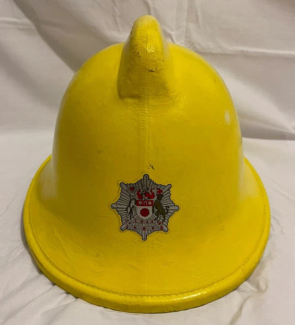 VINTAGE FIREMAN'S FIRE Service Helmet Cromwell sz56 1987 Cork ...