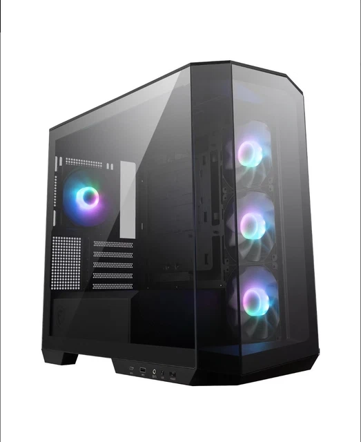 MSI MAG PANO M100R PZ Mid-Tower Micro ATX Gaming PC Case Black £90.12 ...