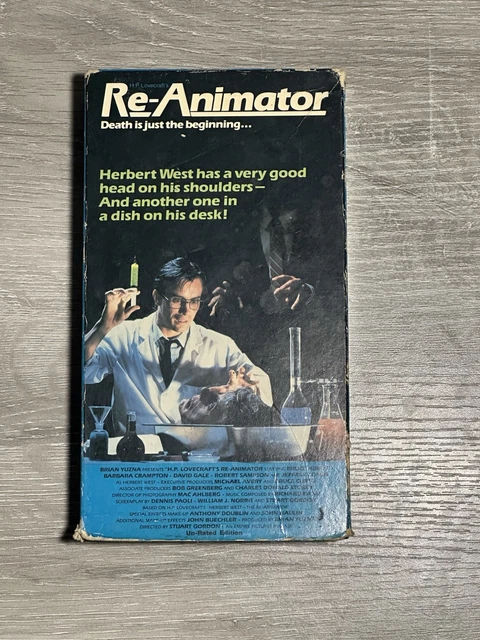 RARE RE-ANIMATOR (VHS, 1986) OOP Unrated Vestron Video Cult Horror £90. ...