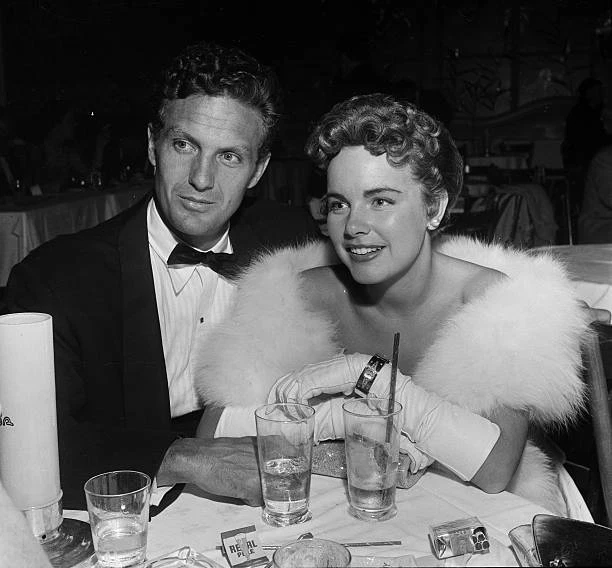 ACTOR ROBERT STACK And Terry Moore Attend The Premiere 2 Old Movie ...