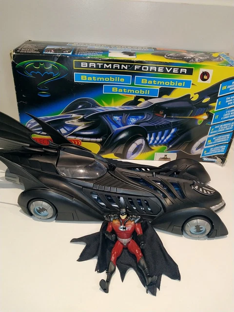 BATMAN FOREVER 1995 Kenner Batmobile with Batman & cape - Boxed ...