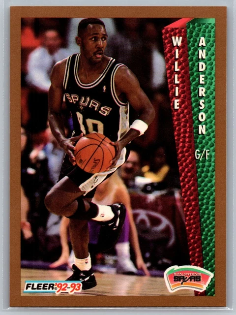 WILLIE ANDERSON 1992-93 Fleer BASKETBALL #201 San Antonio Spurs EUR 1 ...