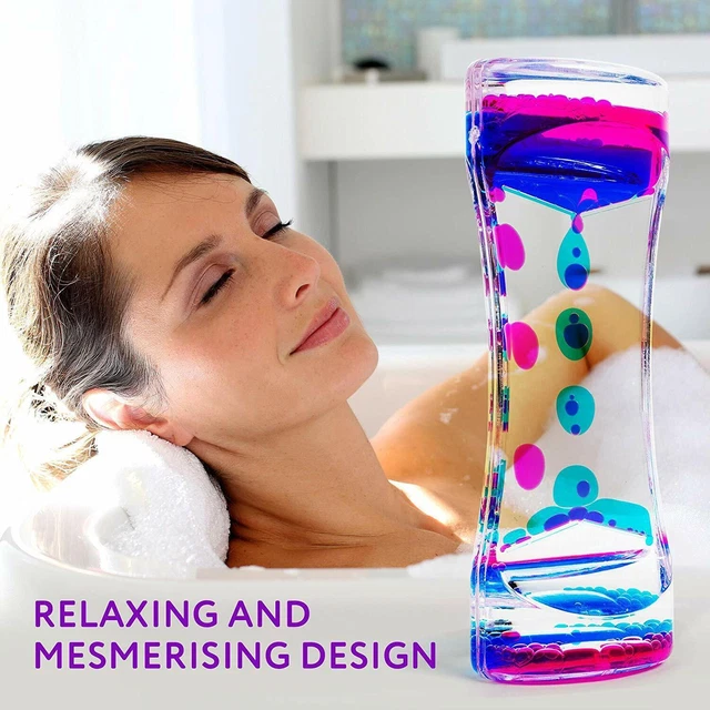 SPIRAL LIQUID TIMER Visual Autism ADHD Fidget Toy Sensory Calming ...